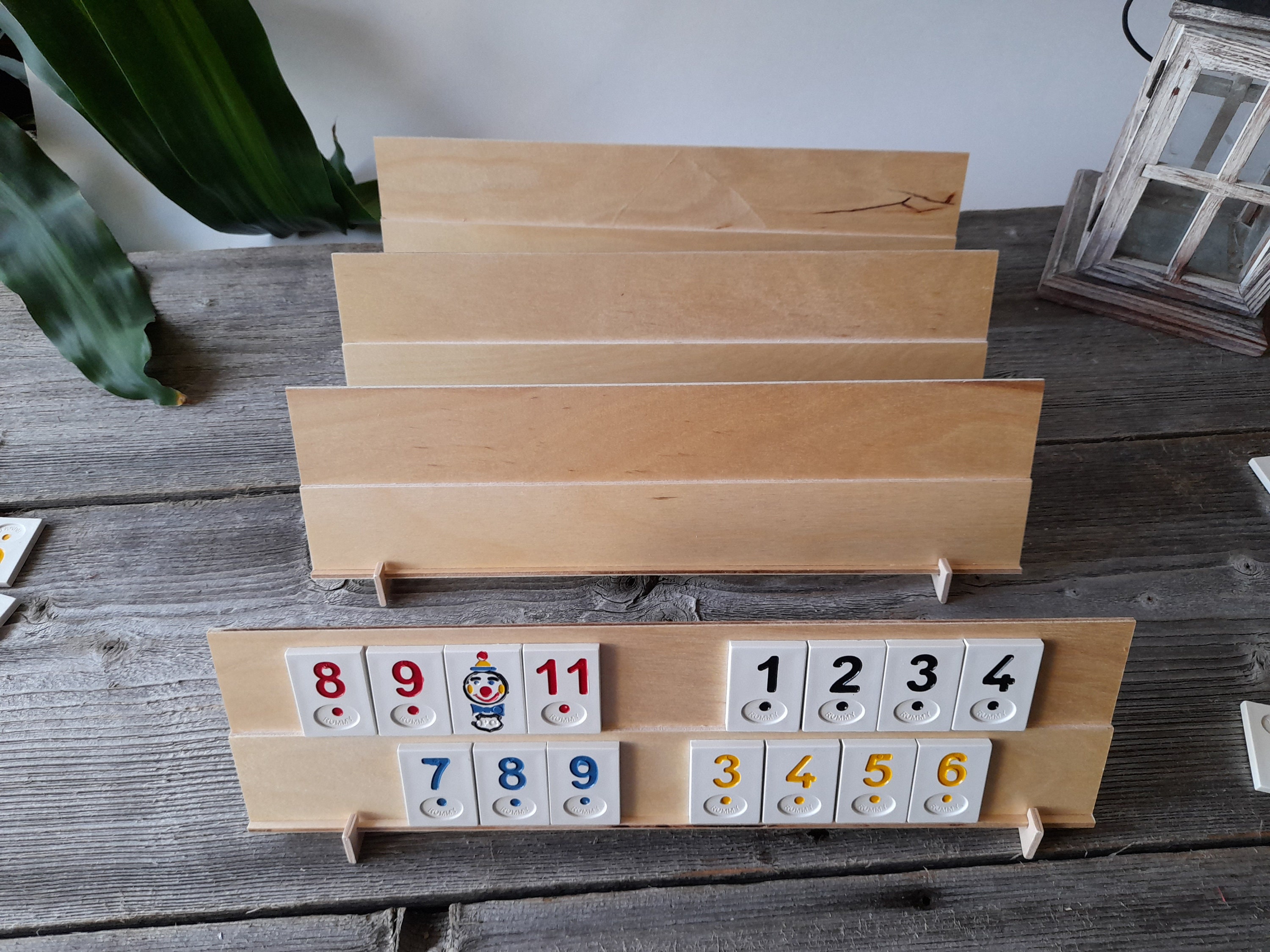 New Wooden Rummy Board Game plastic Tile,rummikub, Handmade, Logic Game ...
