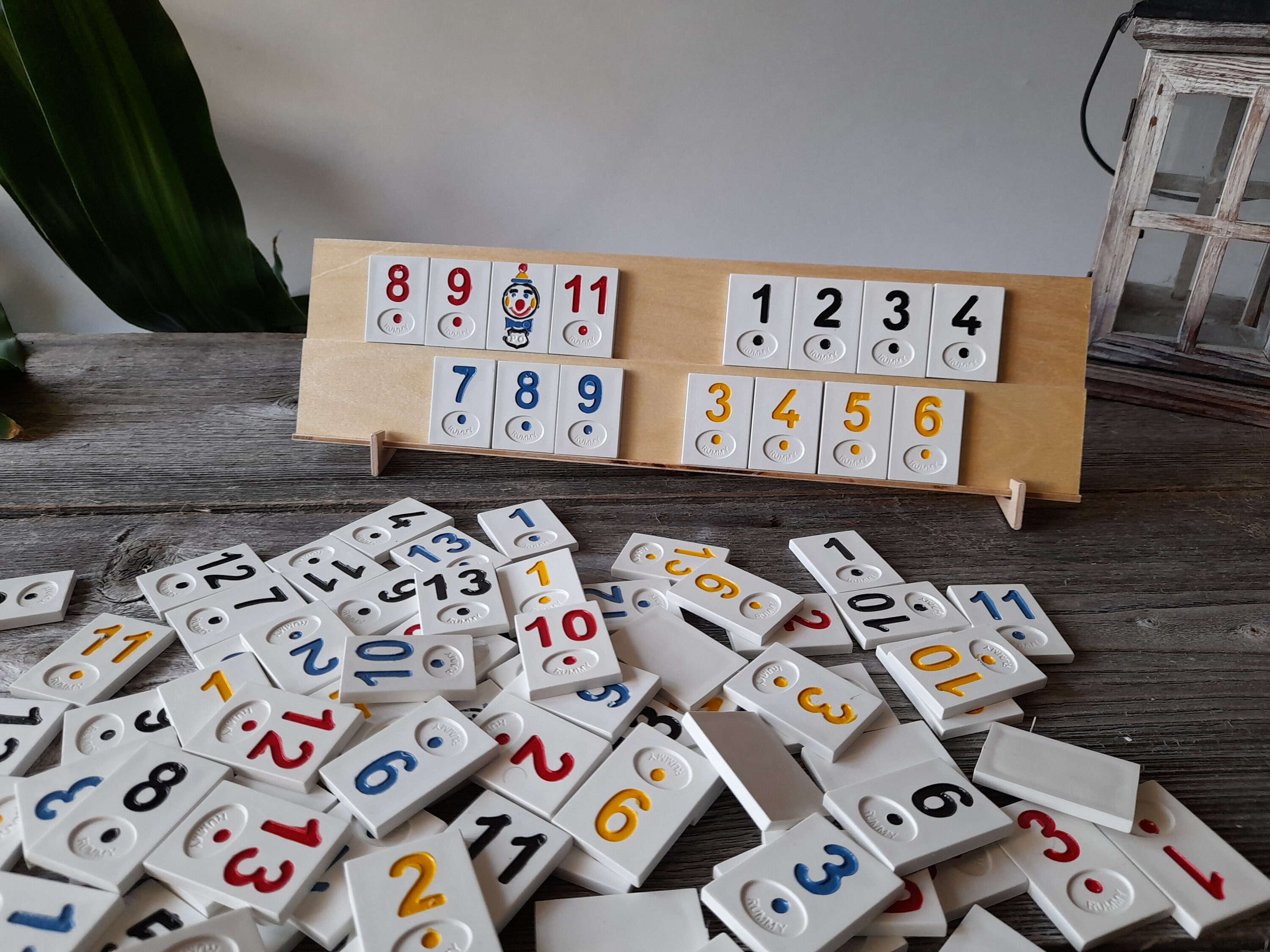 New Wooden Rummy Board Game plastic Tile,rummikub, Handmade, Logic Game ...
