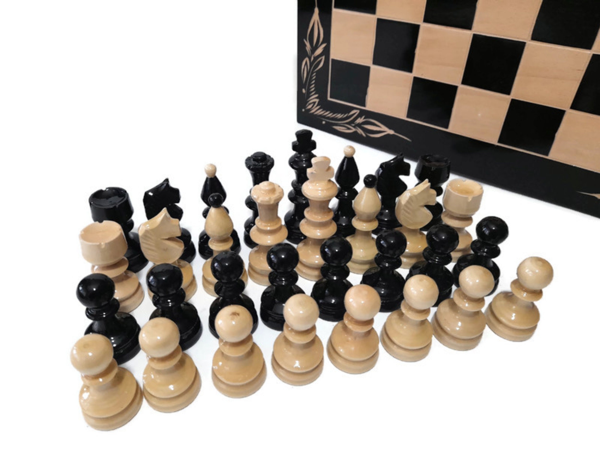 Big Chess Pieces Setnew Design Handmade Hazel Wood New - Etsy