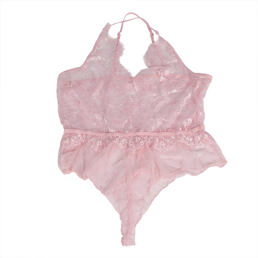 Curvy Body Suits Women Clothing V Neck Sheer Teddy Lingerie Lace Floral ...
