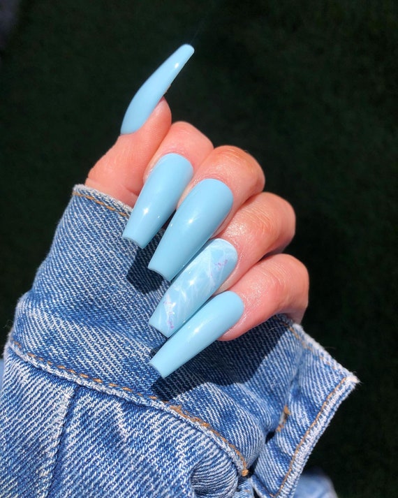 Blue nail ring store