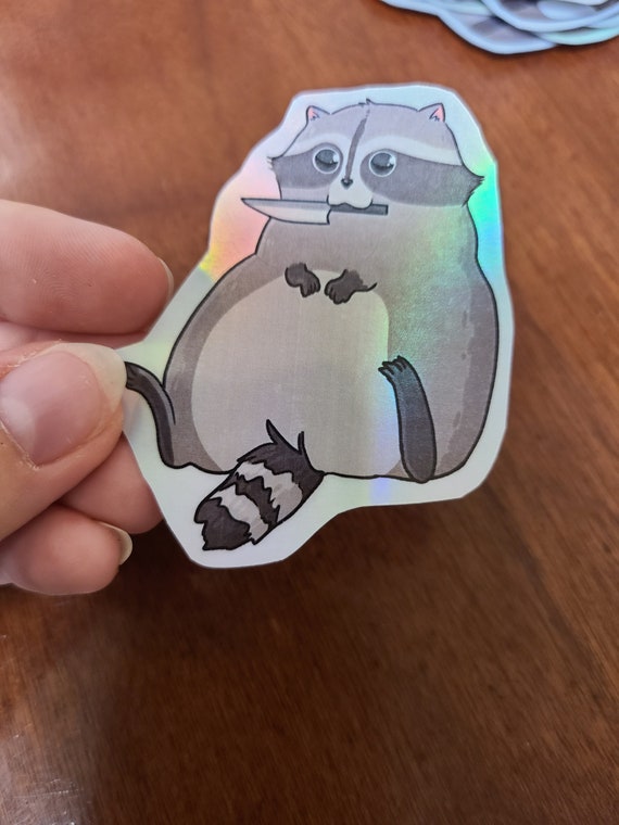 Danger Raccoon Sticker / Raccoon Sticker / Vinyl Sticker / - Etsy