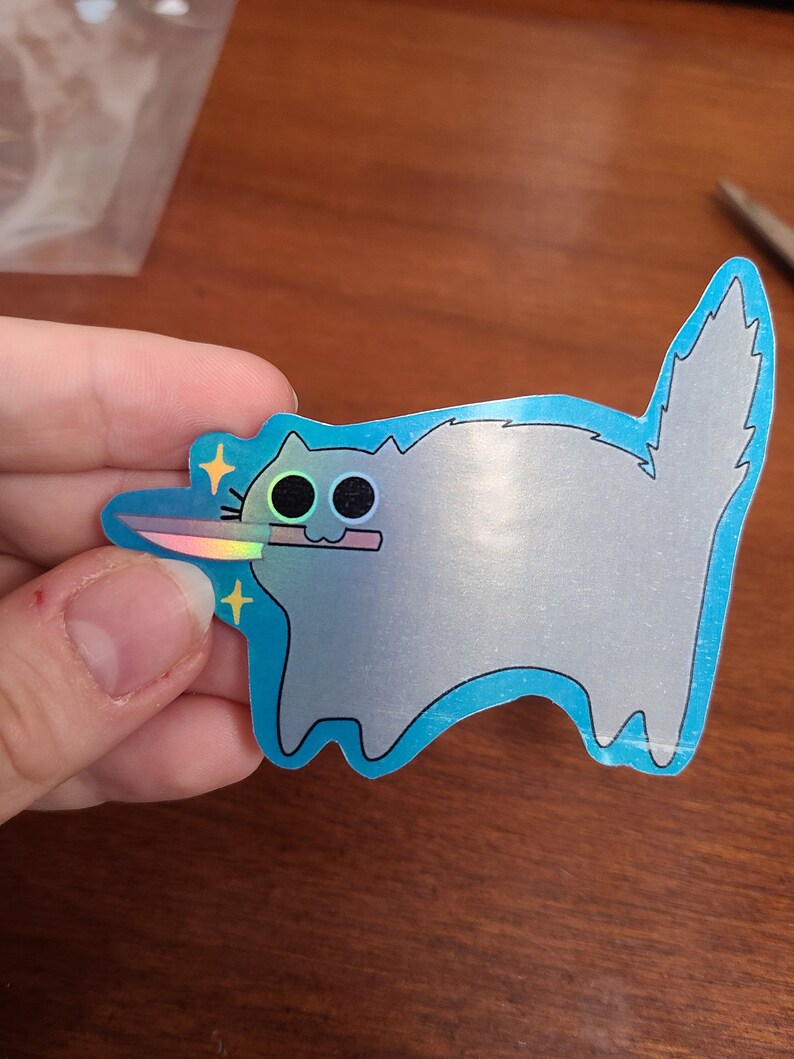 Danger Kitty Sticker / Cat Sticker / Vinyl Sticker / - Etsy