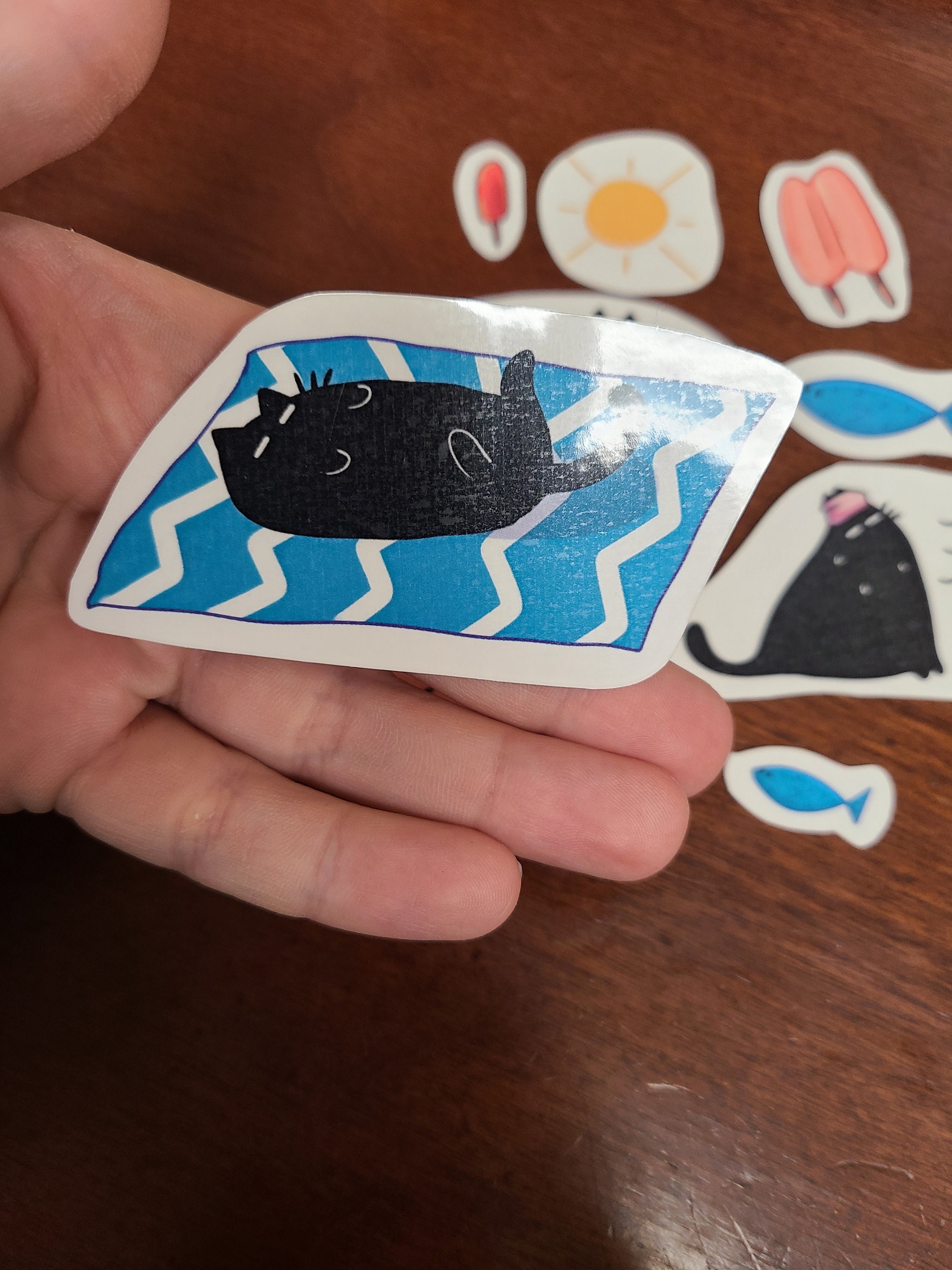 Summer Cat Sticker Bundle / Sticker Pack / Hydroflask Stickers | Etsy