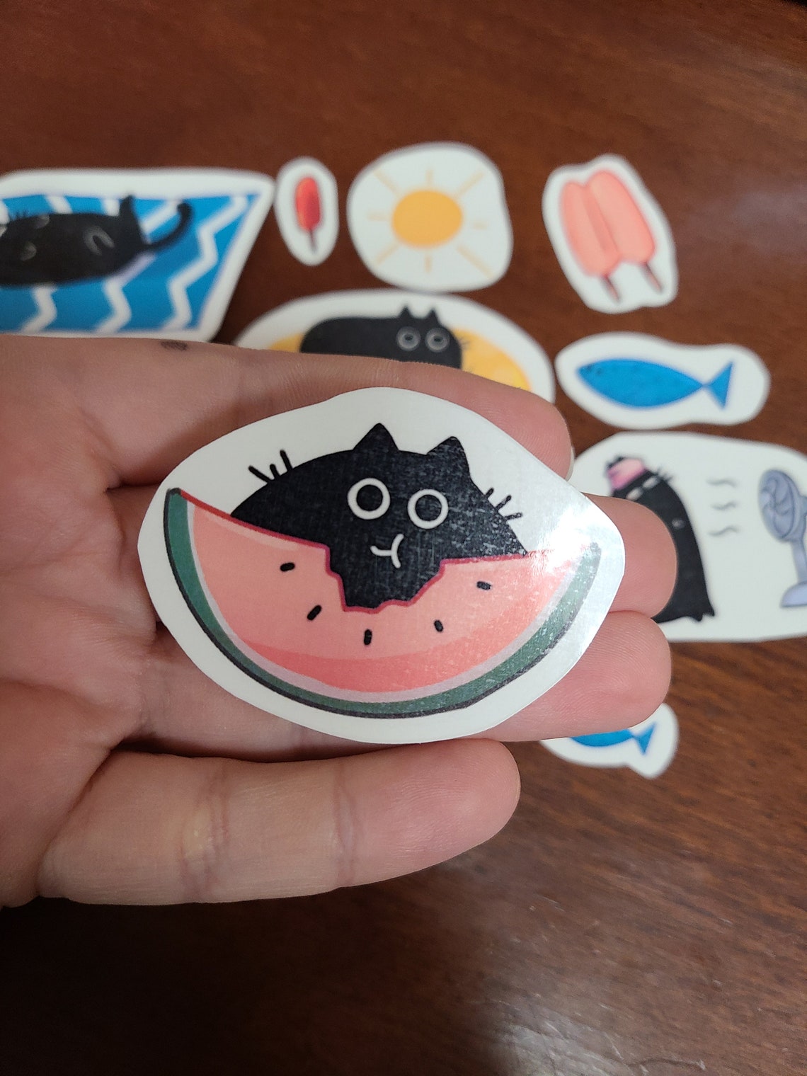 Summer Cat Sticker Bundle / Sticker Pack / Hydroflask Stickers | Etsy