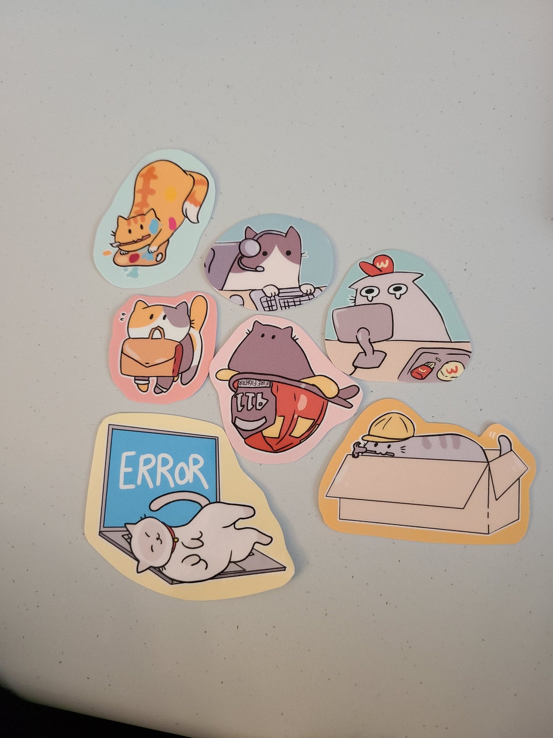 Career Cat Stickers / Cat Stickers / Vinyl Sticker / Journaling ...