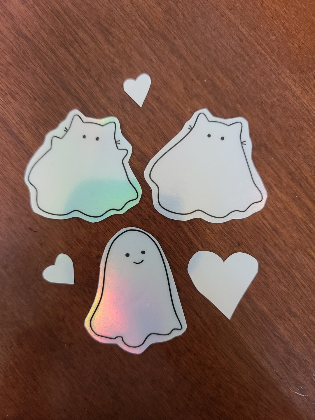 3 Holo Ghosts Aufkleber / Holografischer Aufkleber / Sticker Pack ...