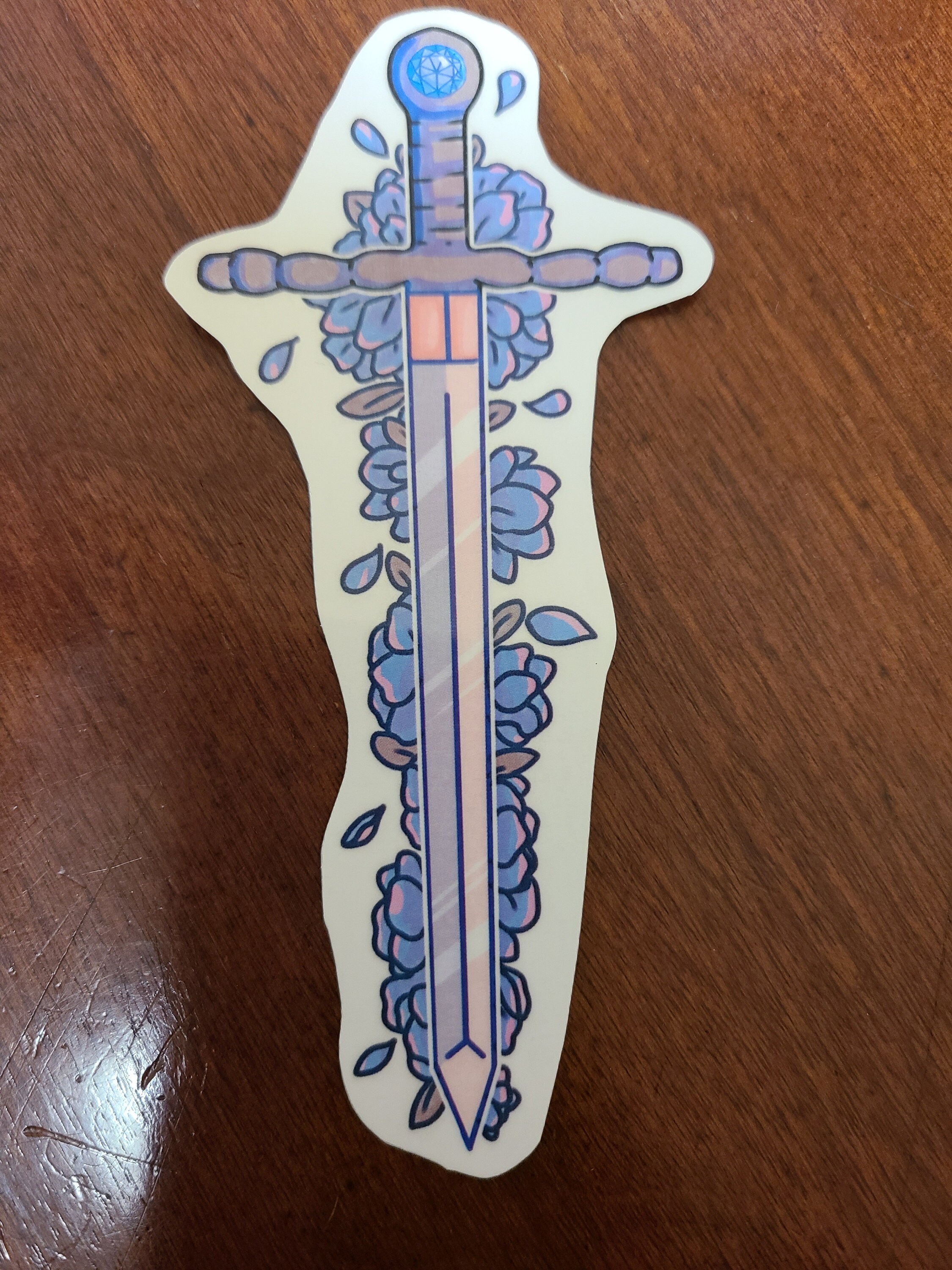 Floral Dagger / Dagger / Flowers / Floral Sticker / Sticker / Big ...