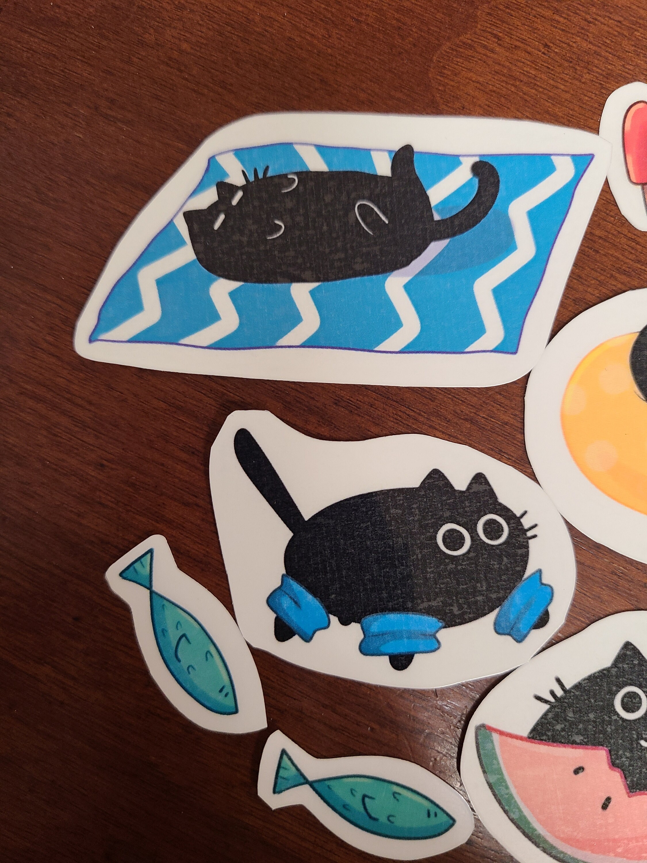 Summer Cat Sticker Bundle / Sticker Pack / Hydroflask Stickers | Etsy