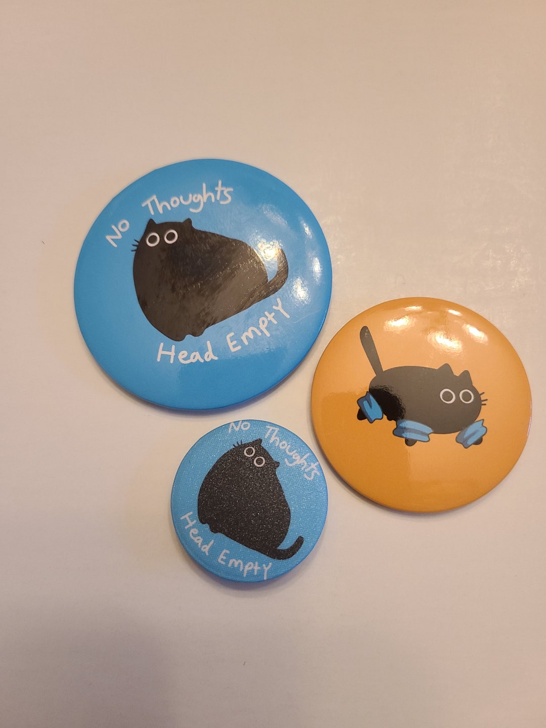 3 Kitty Pins / Cat Button / Cat Pin / Cute Pins / Cute Buttons / Cute ...