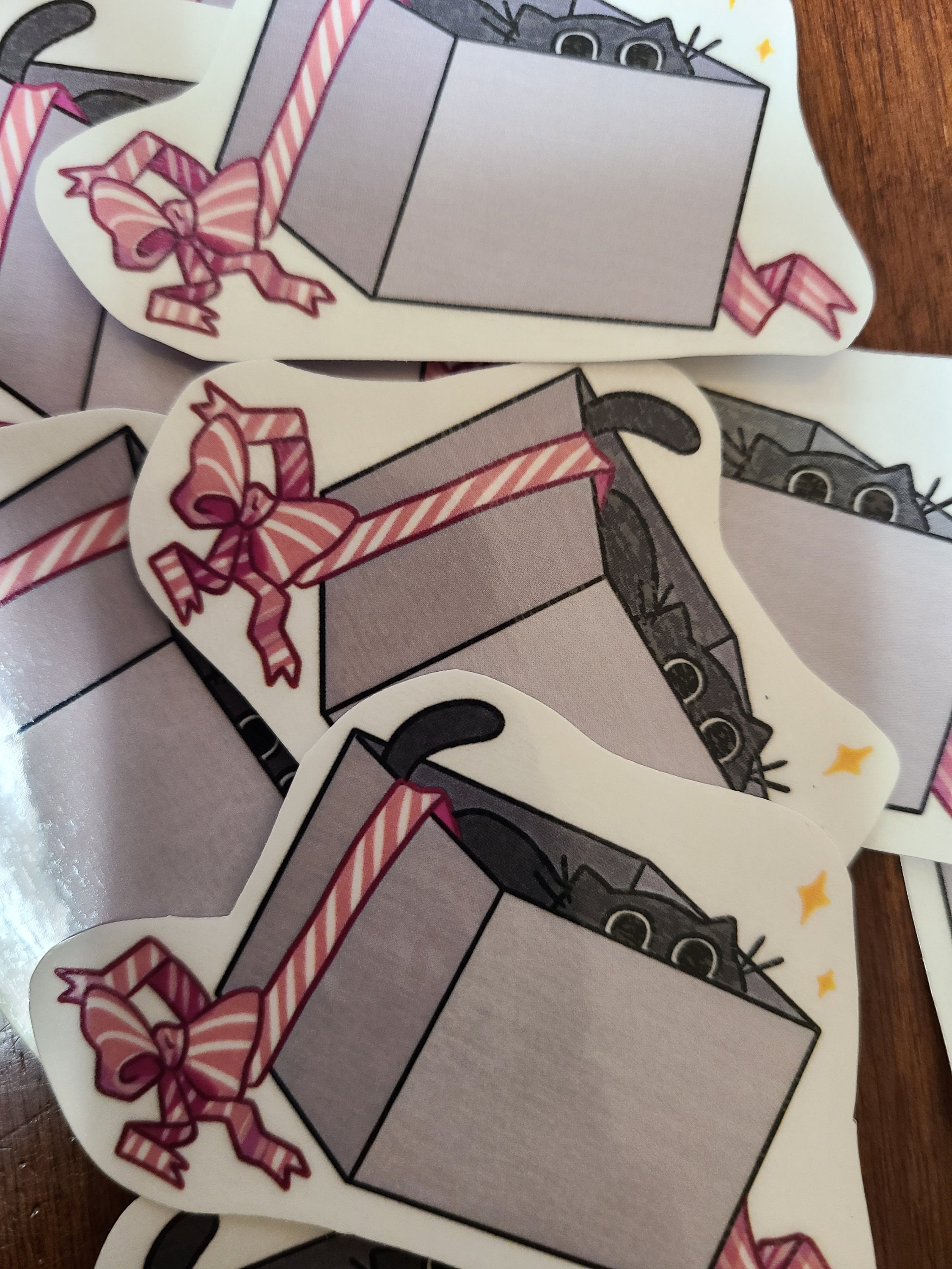 Box Kitty Sticker / Cat Sticker / Vinyl Sticker / Journaling / - Etsy