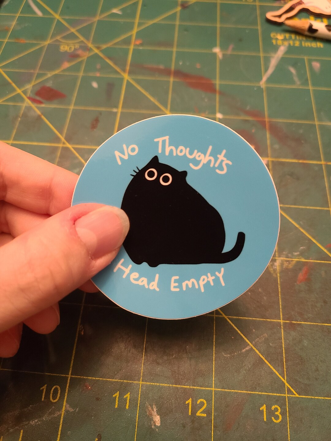 No Thoughts Head Empty / Cat Sticker / Vinyl Sticker / Journaling ...