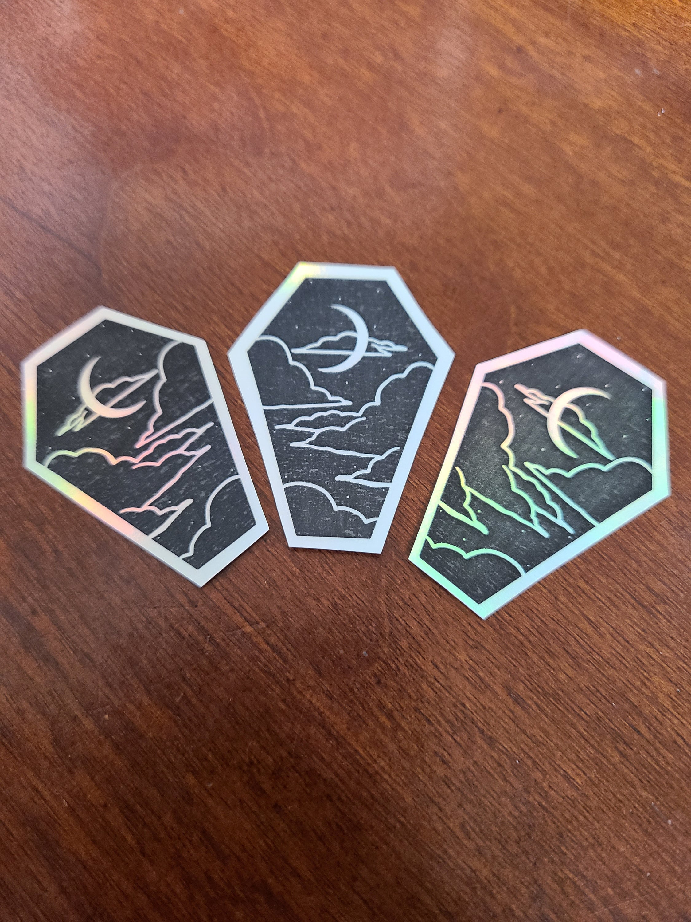 3 Mini Holo Coffins Sticker Pack / Sticker / Sticker Pack / - Etsy