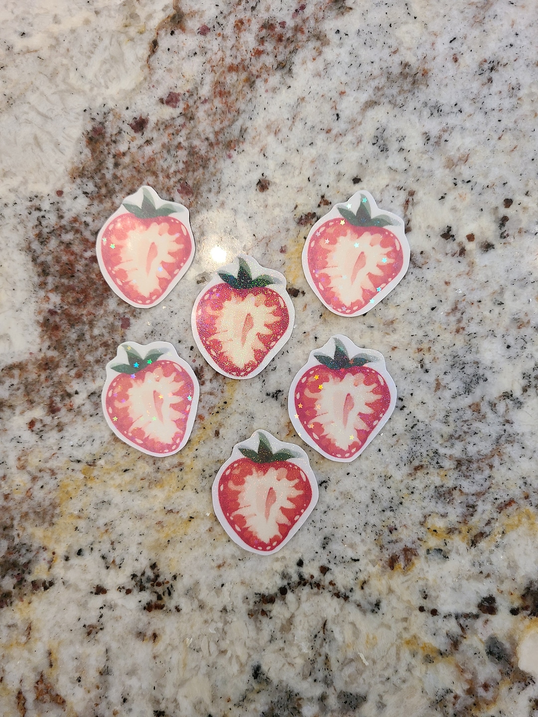 Sparkly Strawberry Sticker Pack / Strawberries / Strawberry Sticker ...