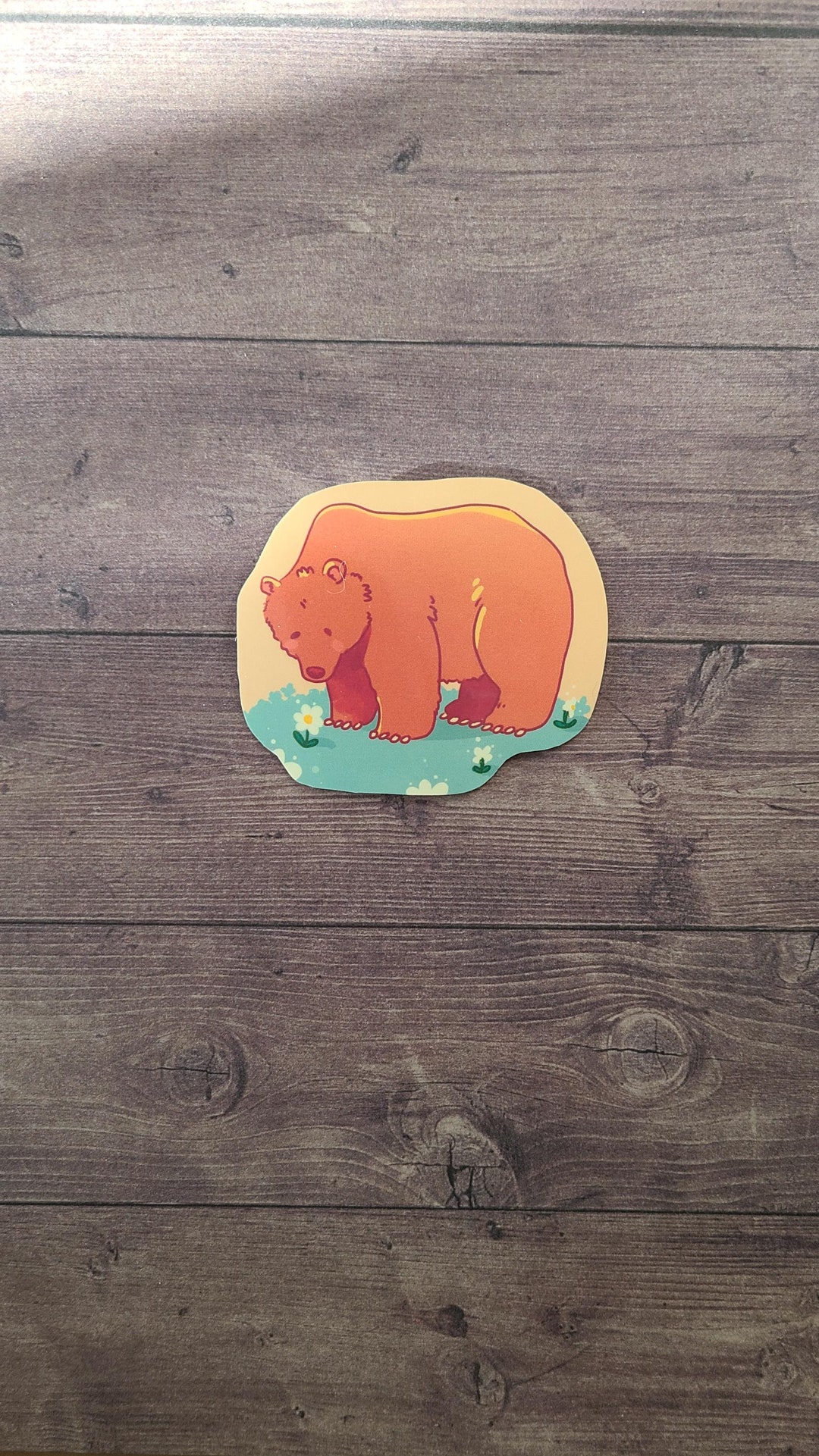 Meadow Bear Sticker / Bear Sticker / Vinyl Sticker / Journaling ...