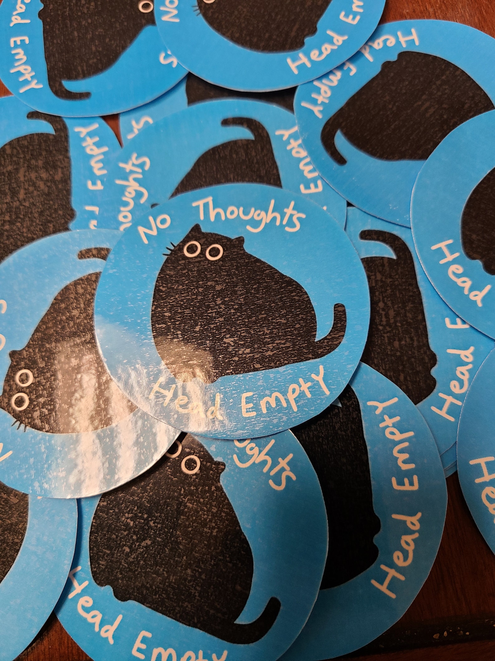 No Thoughts Head Empty / Cat Sticker / Vinyl Sticker / | Etsy