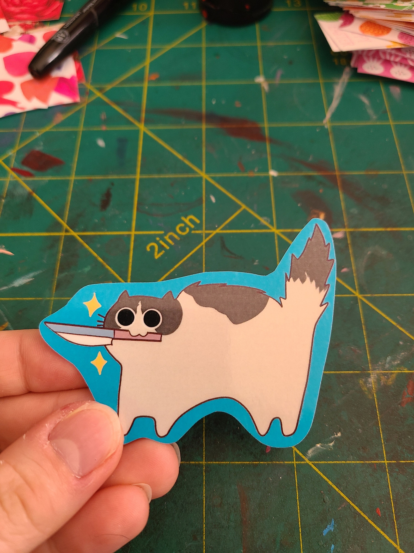 Danger Kitty Sticker / Cat Sticker / Vinyl Sticker / Journaling ...