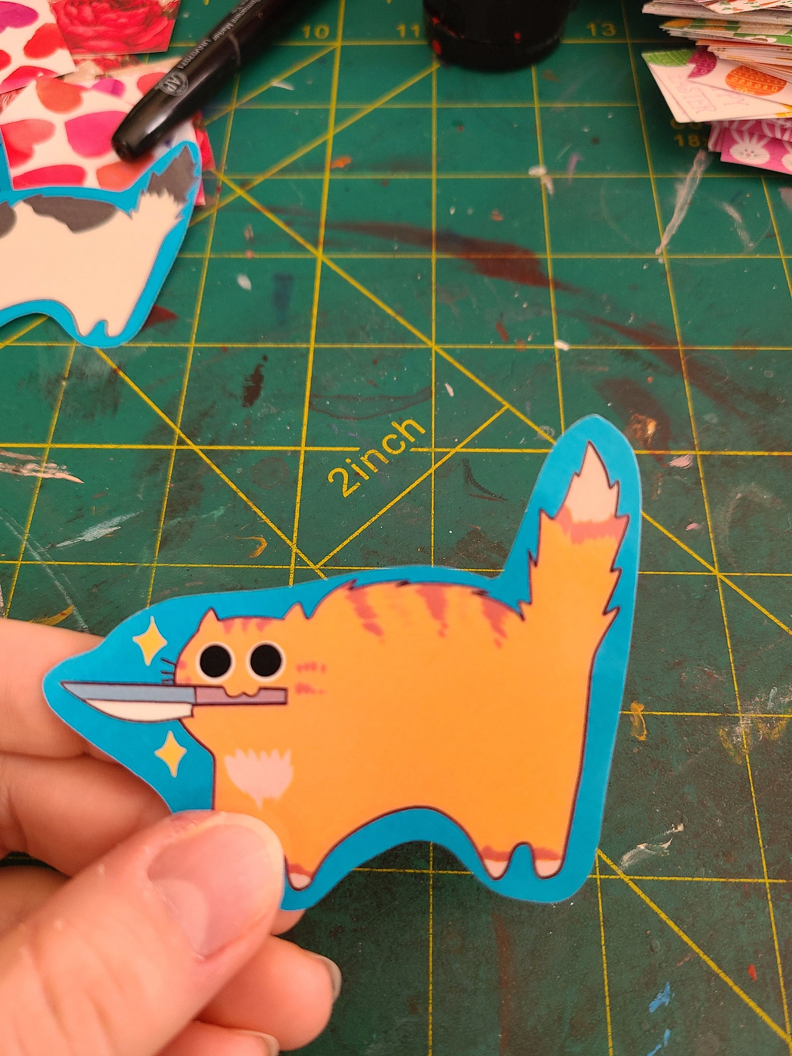 Danger Kitty Sticker / Cat Sticker / Vinyl Sticker / Journaling ...