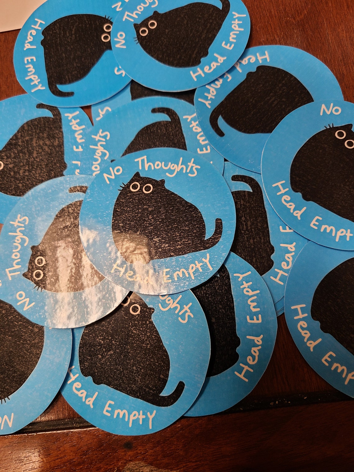 No Thoughts Head Empty / Cat Sticker / Vinyl Sticker / | Etsy
