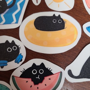Summer Cat Sticker Bundle / Sticker Pack / Hydroflask Stickers / Vinyl ...