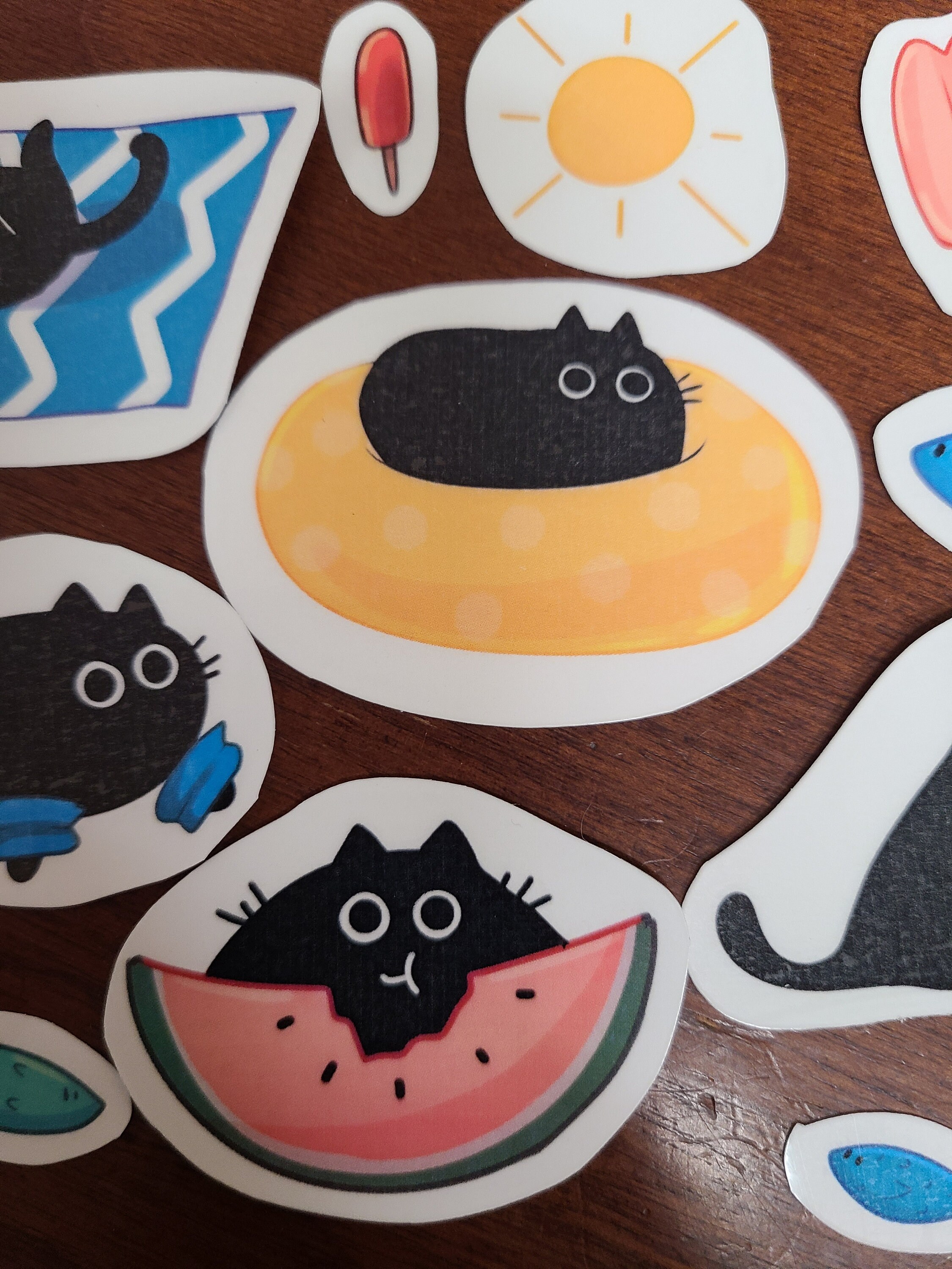 Summer Cat Sticker Bundle / Sticker Pack / Hydroflask Stickers | Etsy