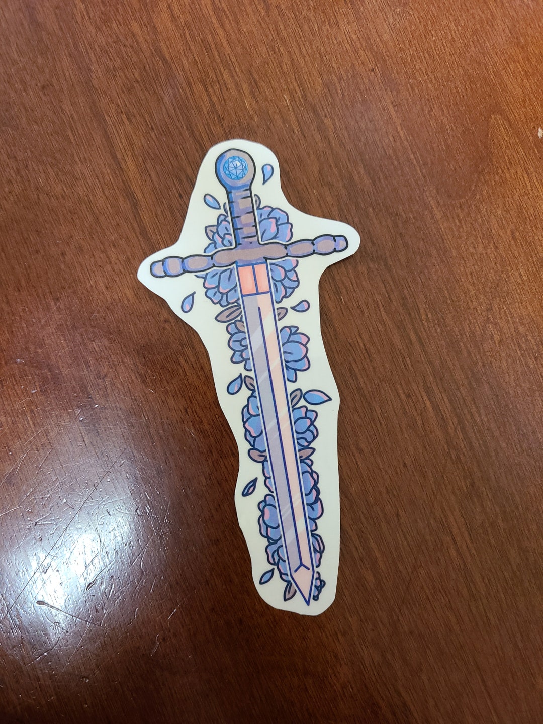 Floral Dagger / Dagger / Flowers / Floral Sticker / Sticker / Big ...
