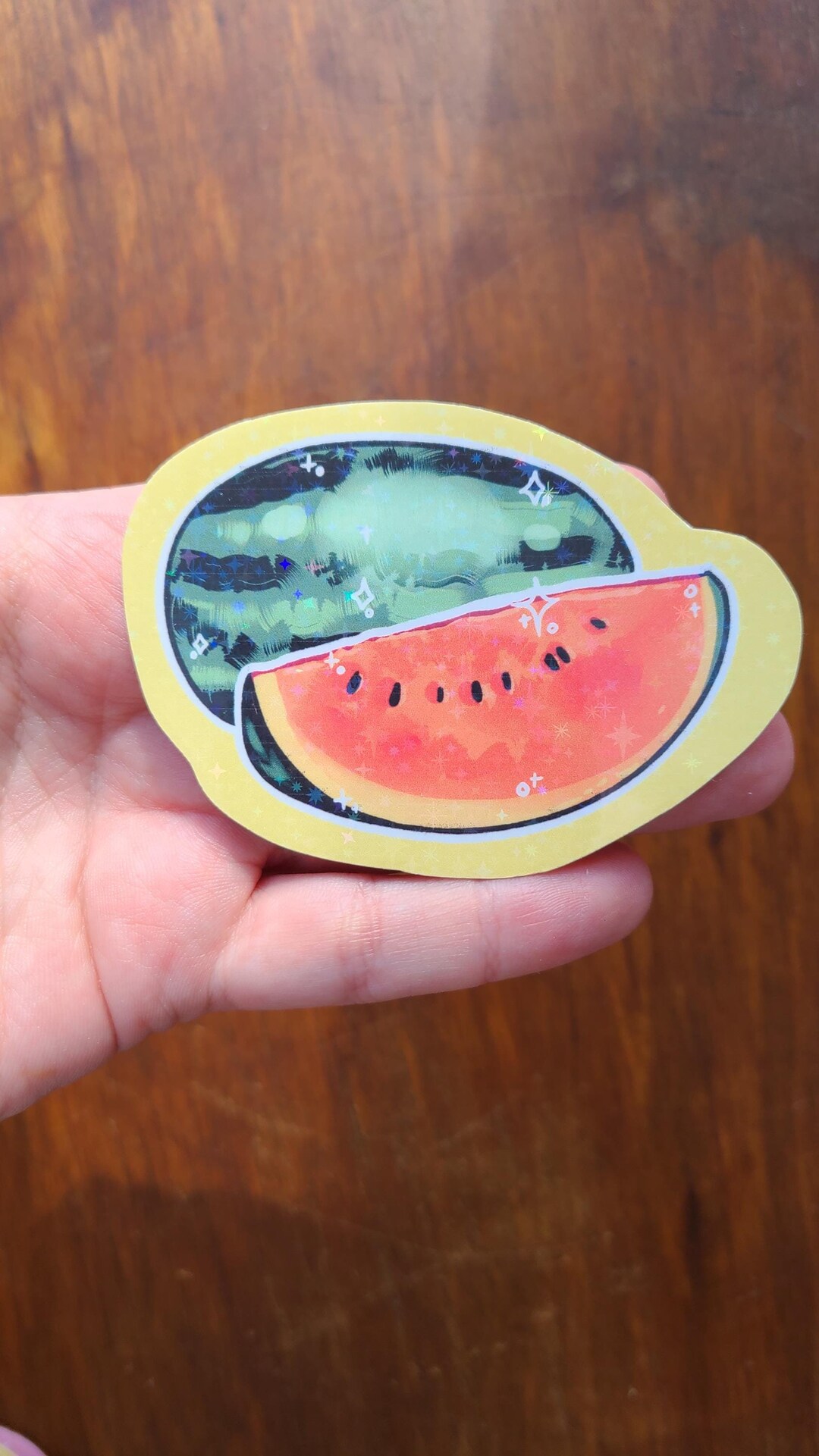 Sparkle Watermelon Sticker / Fruit Sticker / Vinyl Sticker / Journaling ...