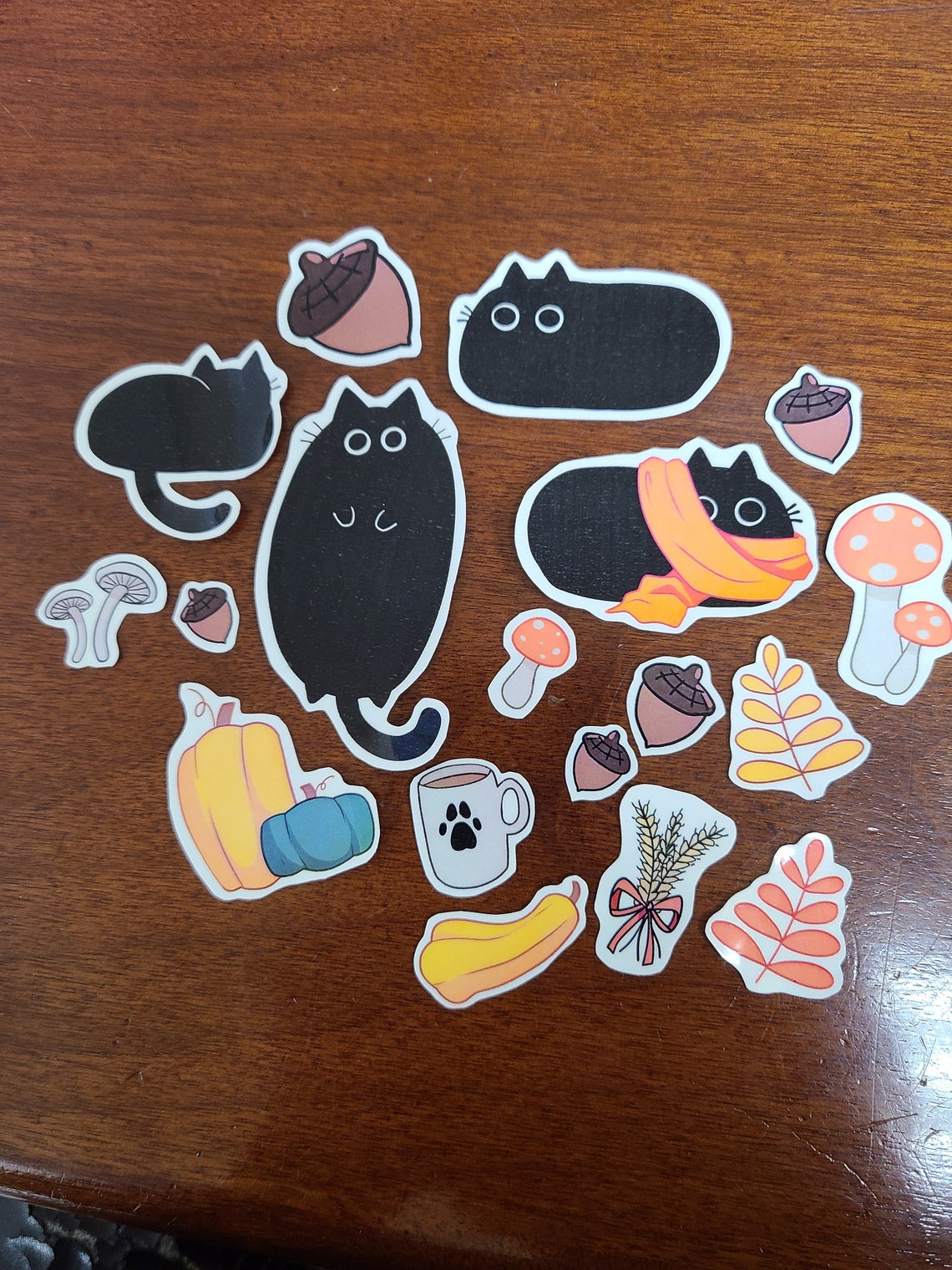 Autumn Cat Sticker Bundle / Sticker Pack / Hydroflask Stickers - Etsy