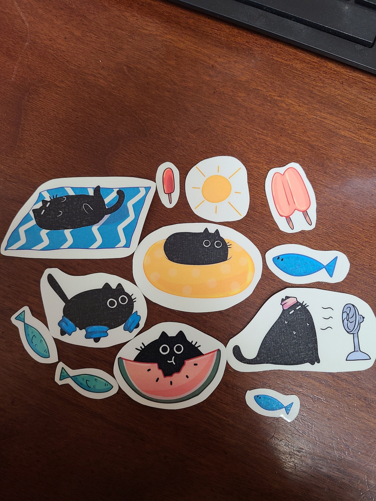 Summer Cat Sticker Bundle / Sticker Pack / Hydroflask Stickers / Vinyl ...