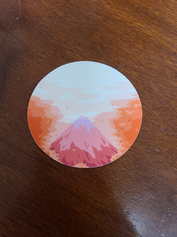 Mt Fuji Sticker / Pink Sticker / Waterbottle Sticker / Water - Etsy
