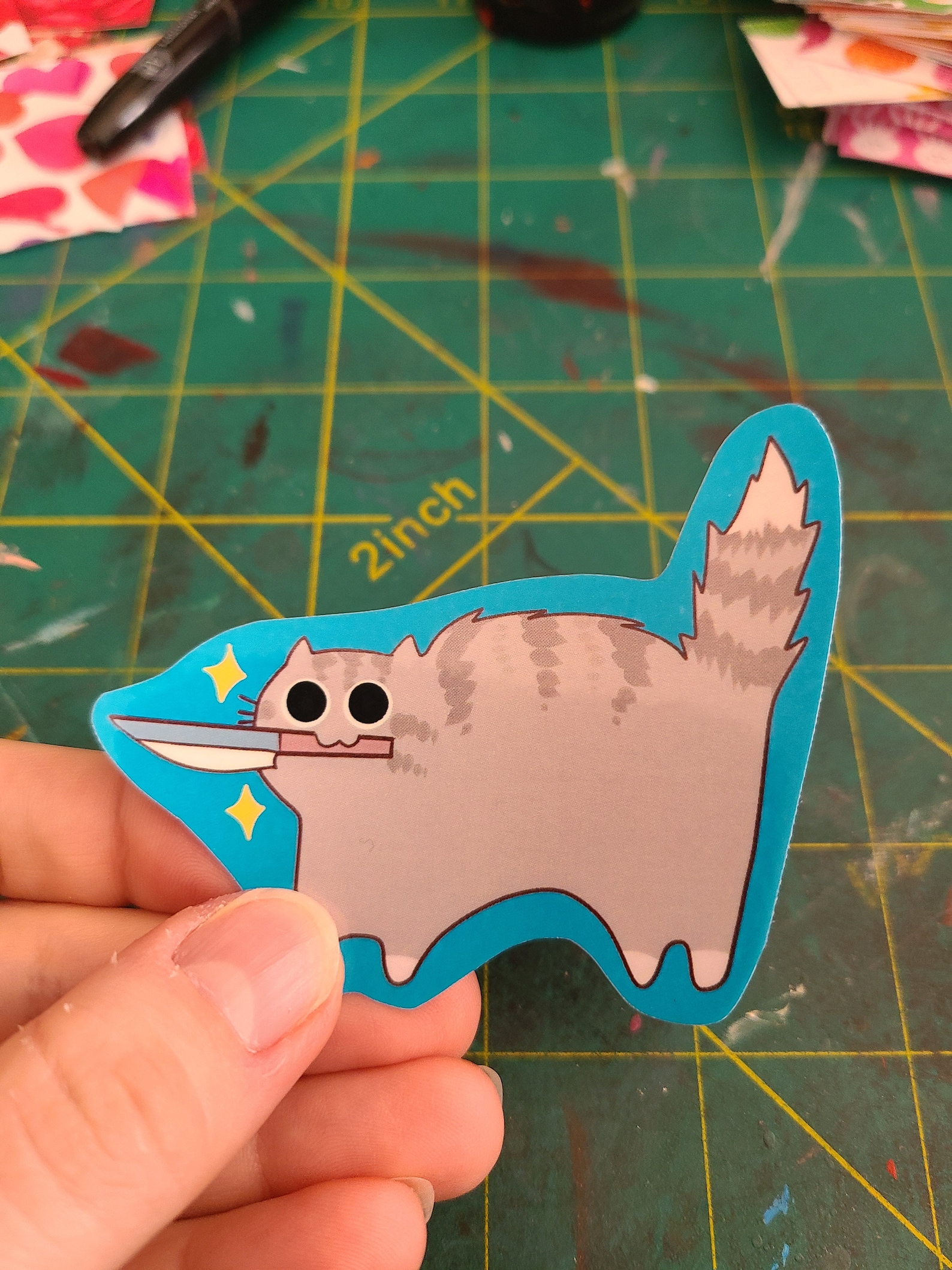 Danger Kitty Sticker / Cat Sticker / Vinyl Sticker / Journaling ...