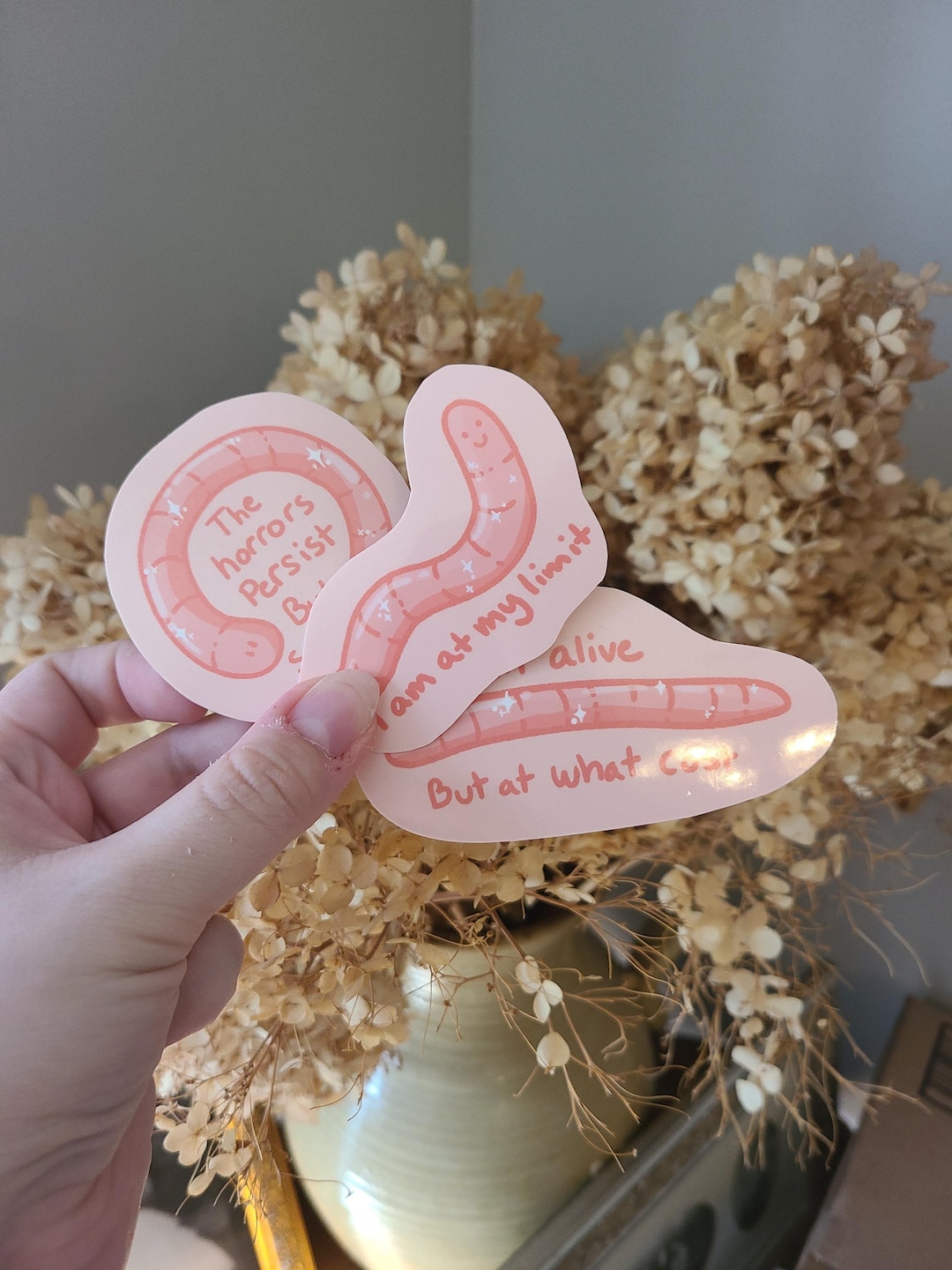 Tired Worm Stickers / Worm Sticker / Vinyl Sticker / Journaling ...