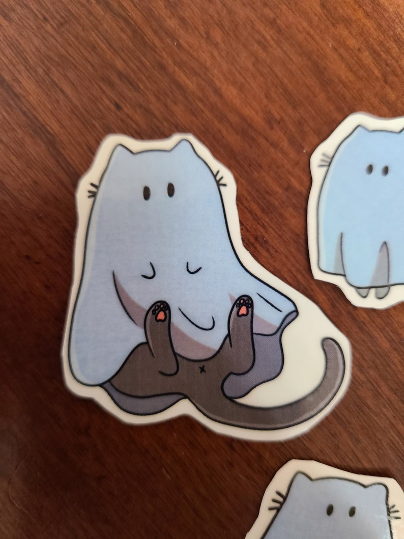 4 Cat Ghosts Stickers / Sticker Pack / Hydroflask / Cat - Etsy