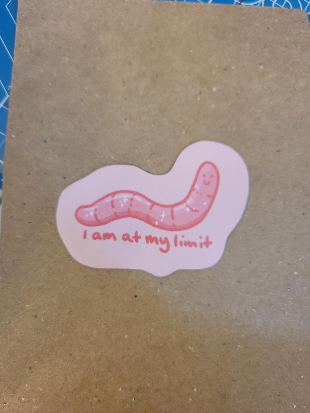 At My Limit Magnet / Fridge Magnet / Funny Decor / Worm Magnet / Worm ...