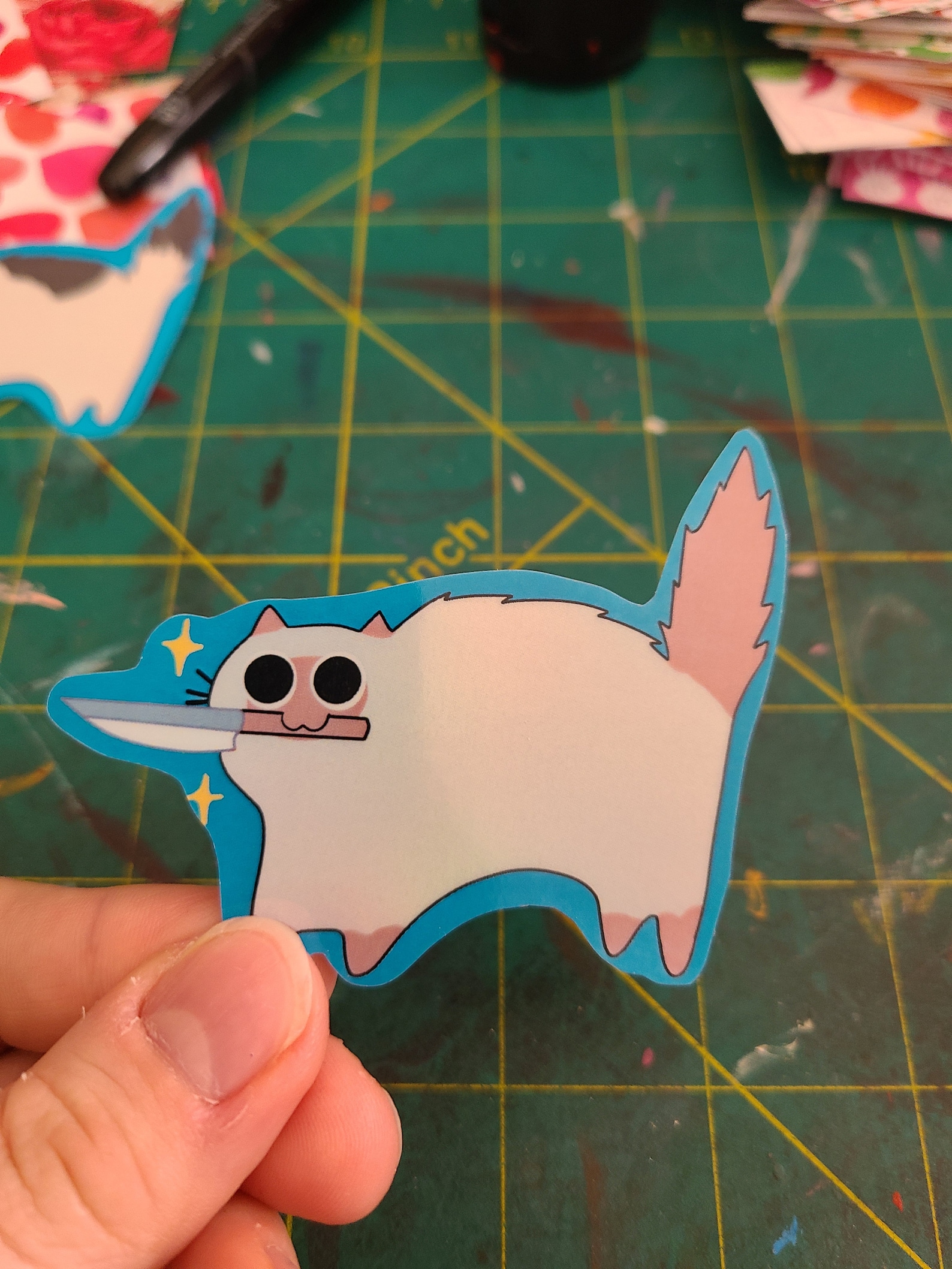 Danger Kitty Sticker / Cat Sticker / Vinyl Sticker / Journaling ...