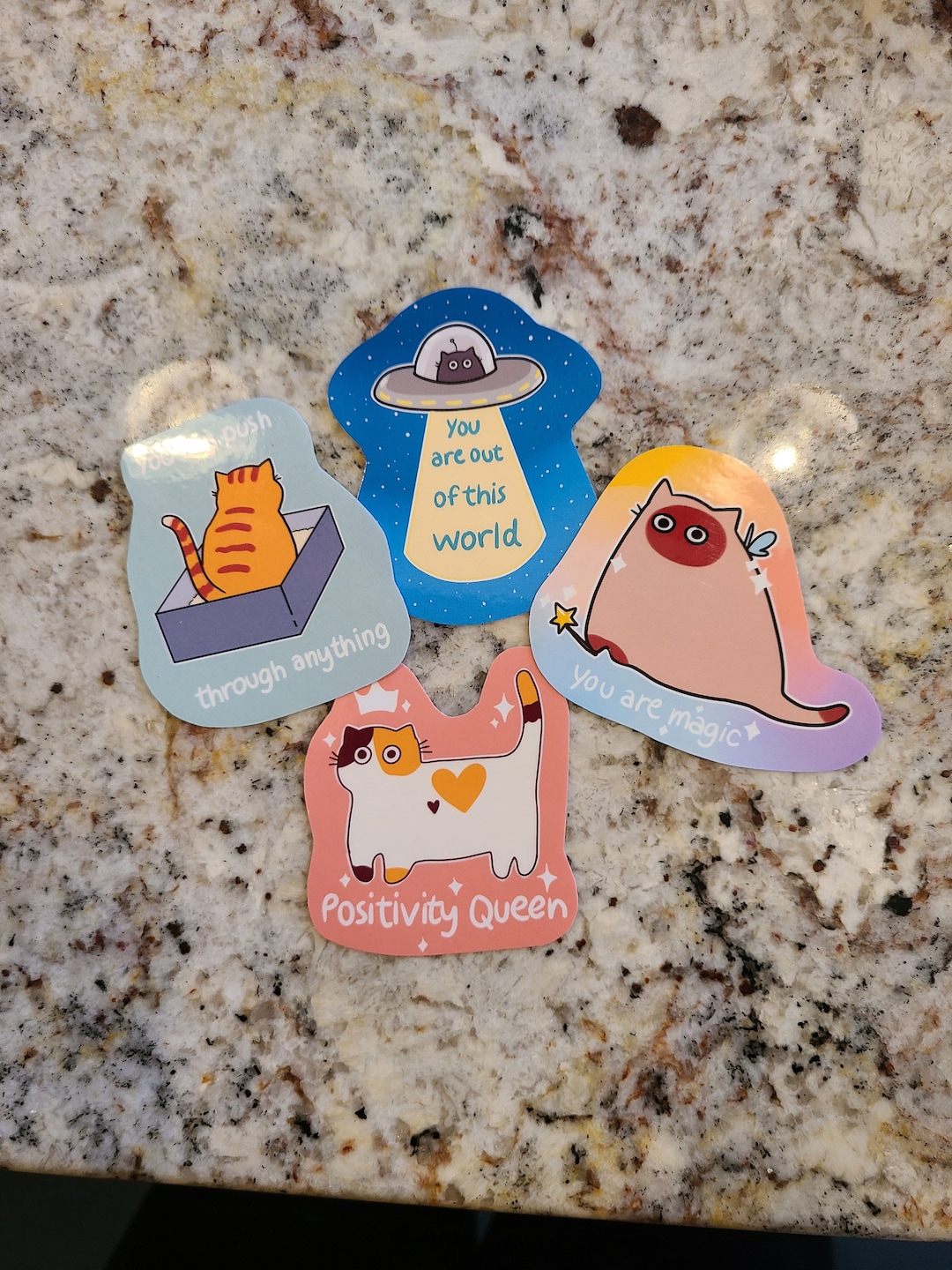 Positive Affirmation Kitty Stickers / Cat Sticker / Vinyl Sticker ...