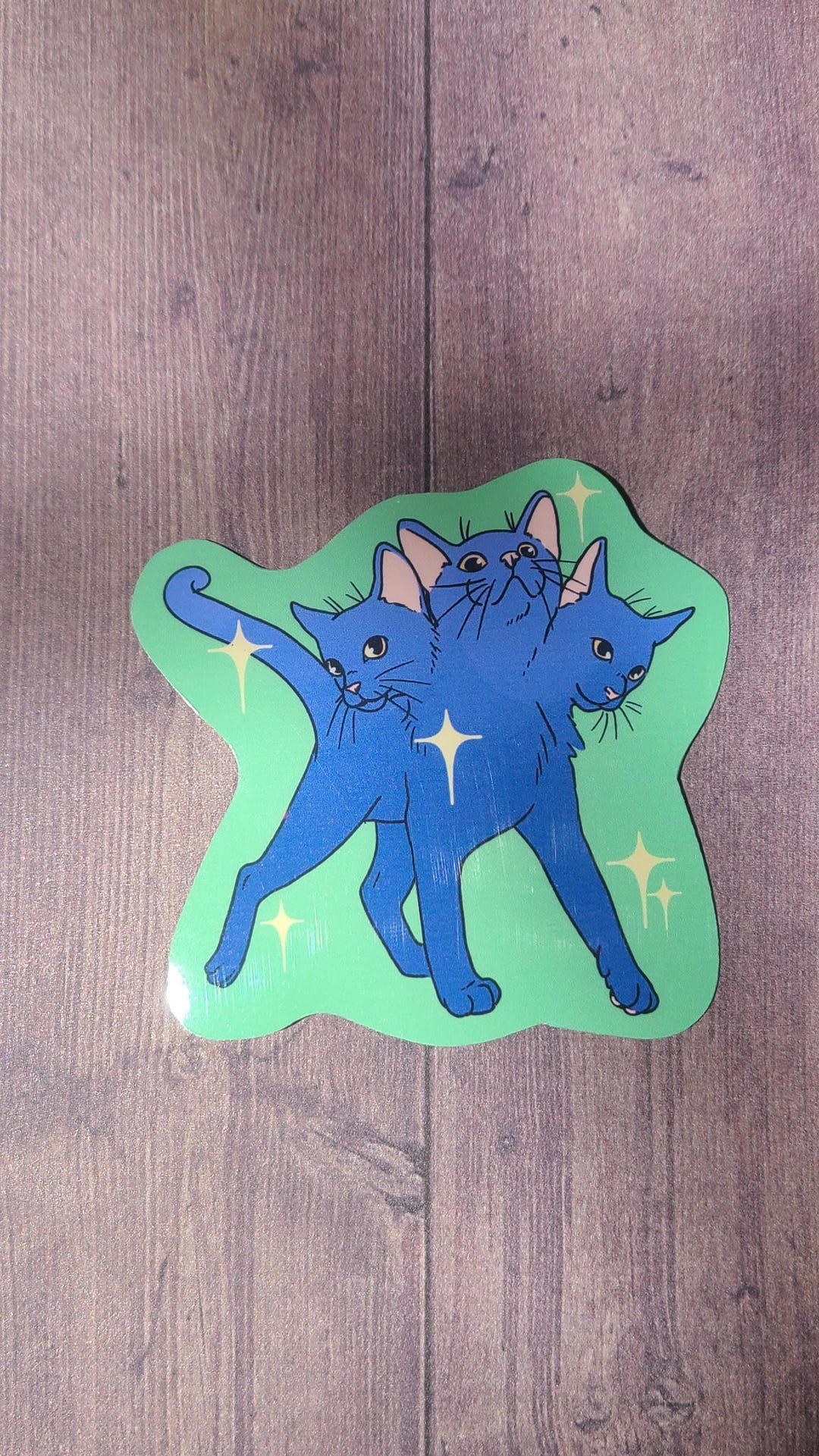 Purrberus / Cat Sticker / Three Headed Cat / Vinyl Sticker ...
