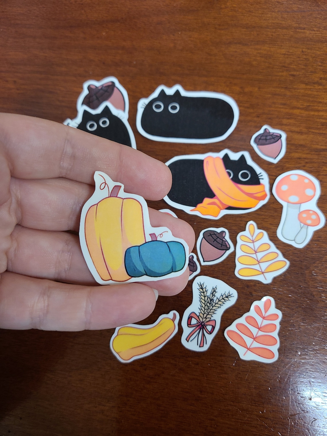 Autumn Cat Sticker Bundle / Sticker Pack / Hydroflask Stickers | Etsy