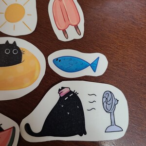 Summer Cat Sticker Bundle / Sticker Pack / Hydroflask Stickers / Vinyl ...