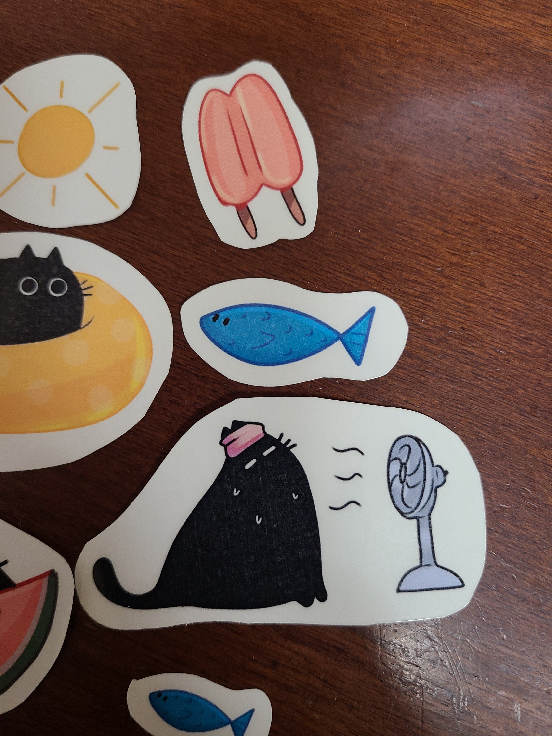 Summer Cat Sticker Bundle / Sticker Pack / Hydroflask Stickers | Etsy