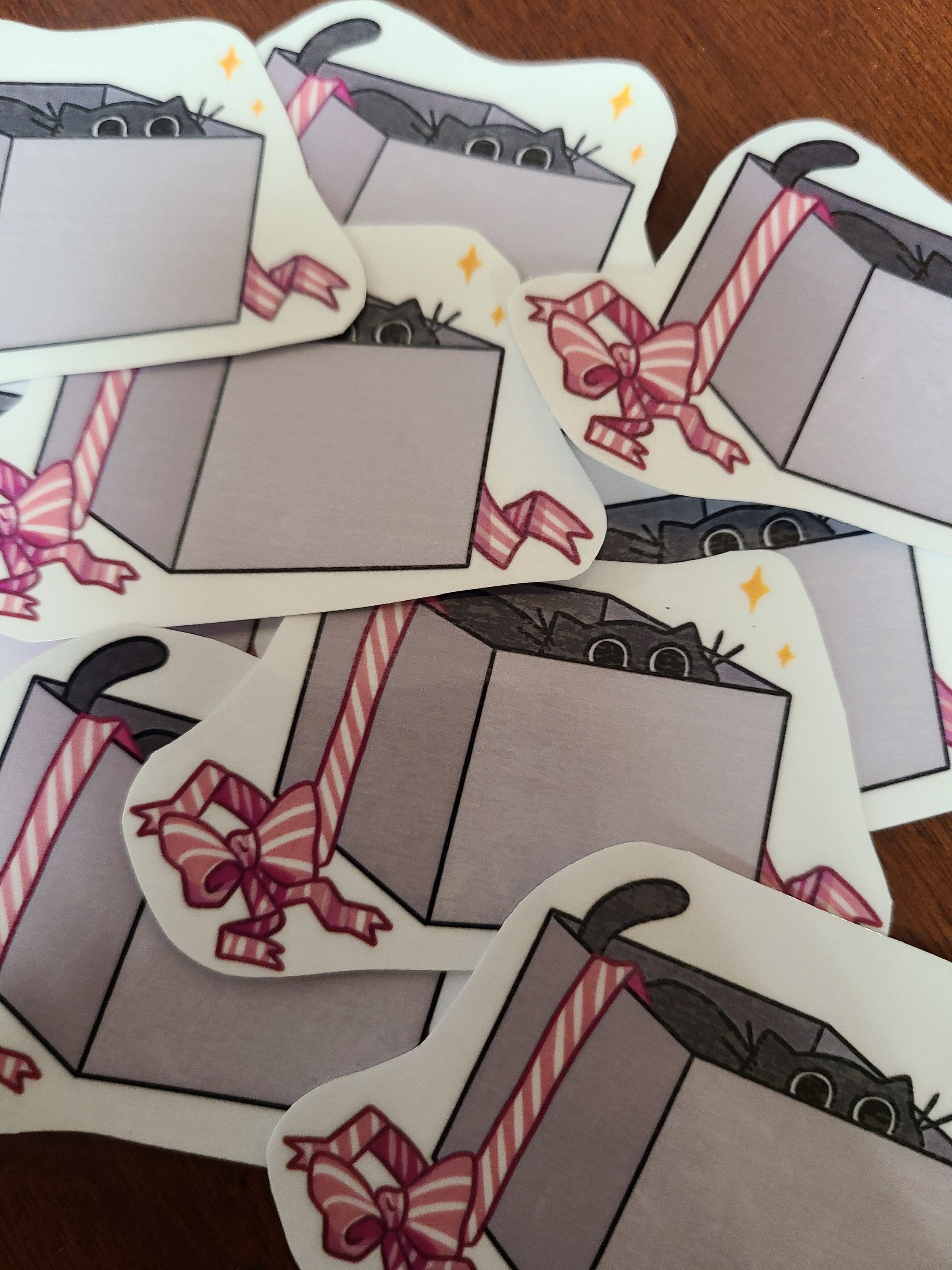 Box Kitty Sticker / Cat Sticker / Vinyl Sticker / Journaling / | Etsy