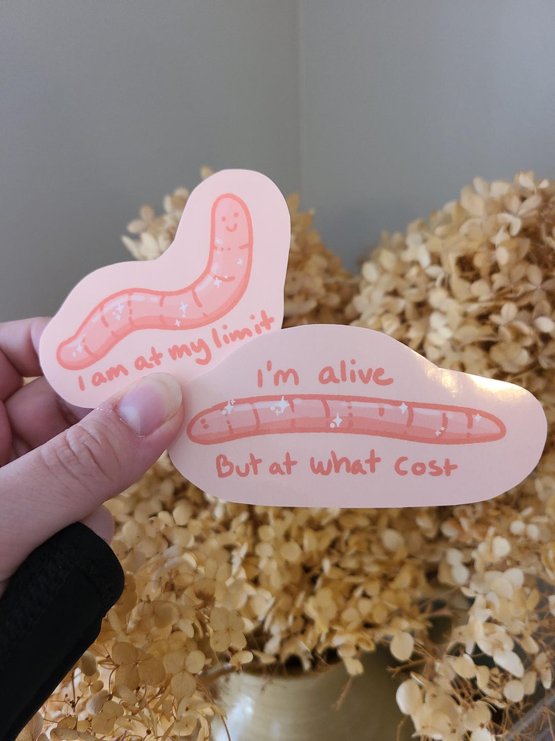 Tired Worm Stickers / Worm Sticker / Vinyl Sticker / Journaling ...
