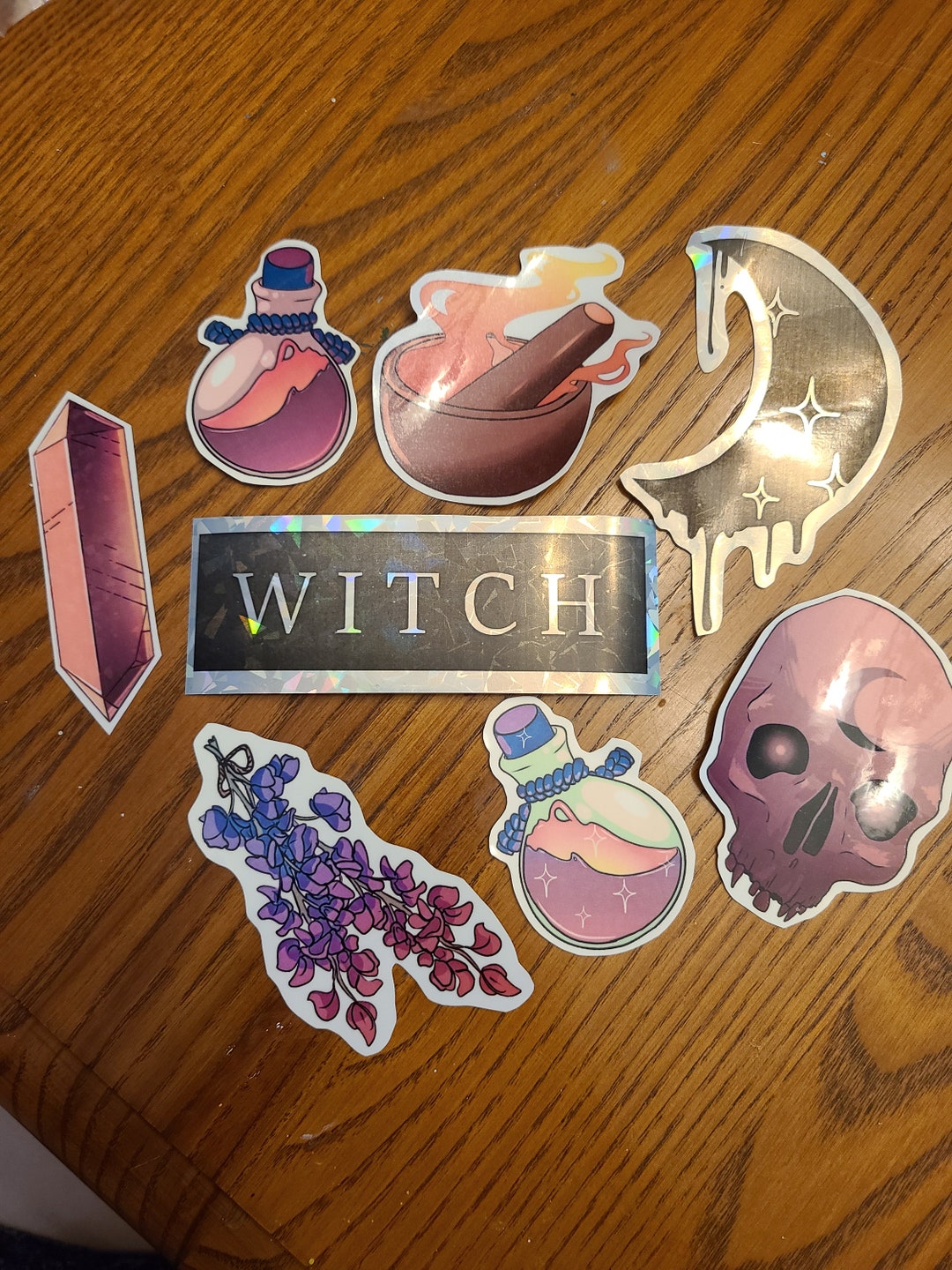 Witch Sticker Starter Pack / Stationary / Vinyl Sticker / Holographic ...
