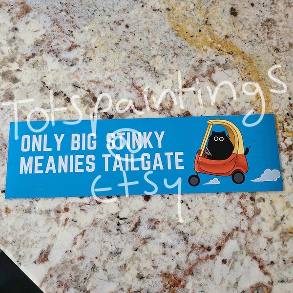 Funny Cat Bumper Sticker - Etsy
