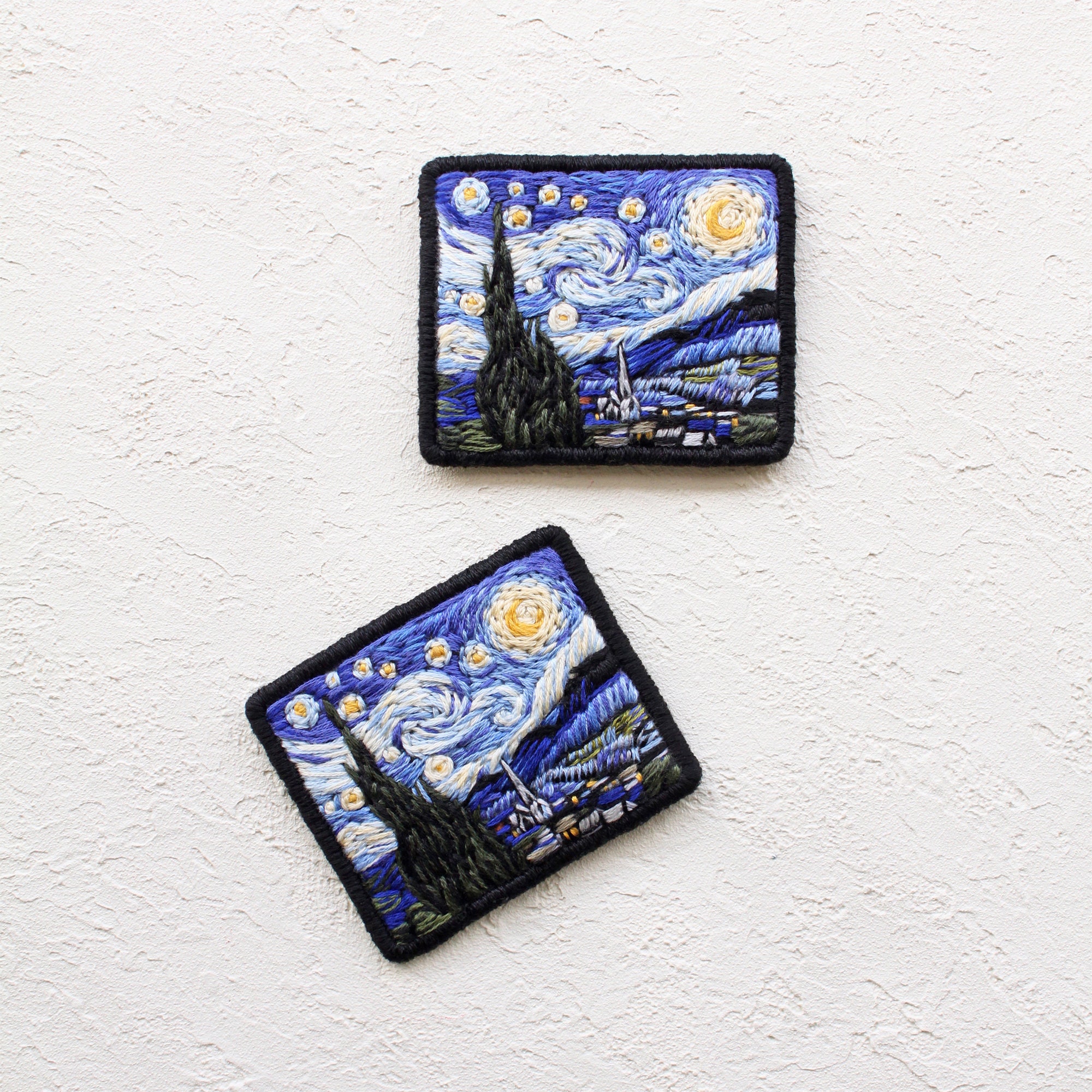 Van Gogh Starry Night Embroidery Art, Starry Night Decor, Starry Night ...