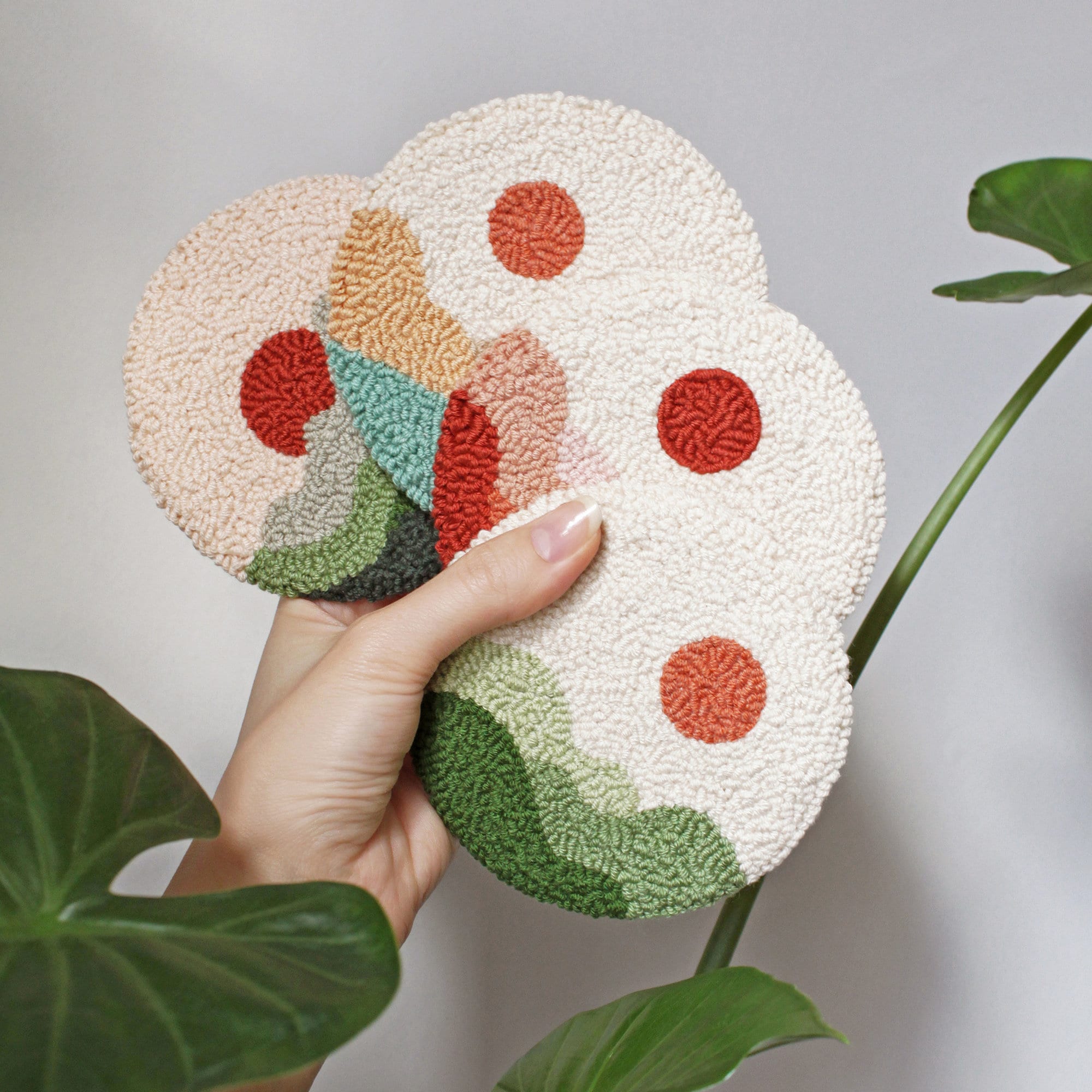 Punch Needle Coasters, Mug Rugs, Boho Coasters, Tufted Coasters ...