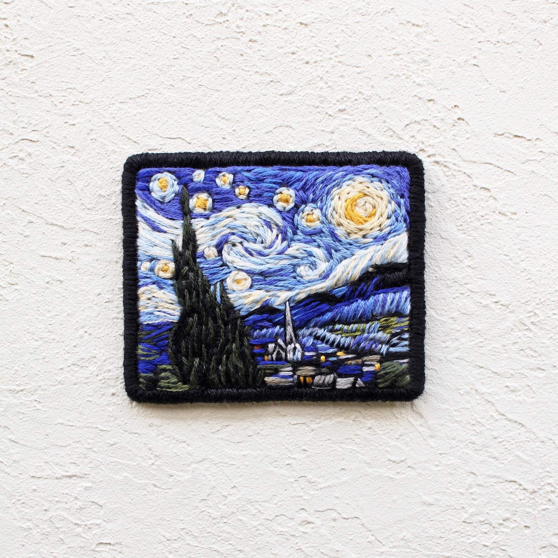 Van Gogh Starry Night Embroidery Art, Starry Night Decor, Starry Night ...