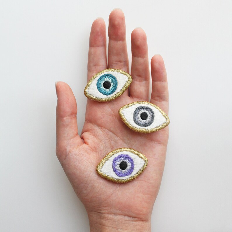 Goldwork Embroidery Eye Pin Eye Hand Embroidered Brooch - Etsy