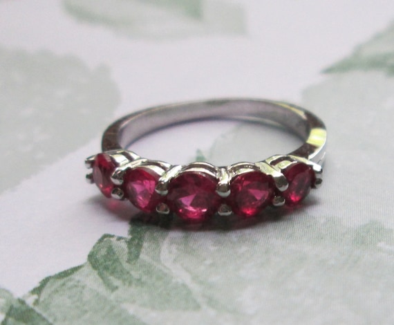 sterling silver vintage ruby - Gem