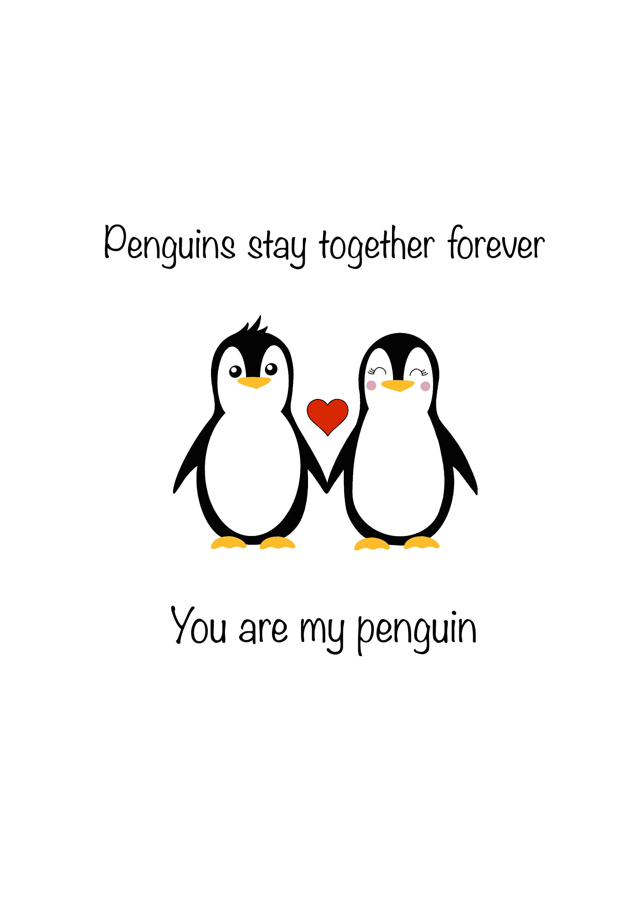 You Are My Penguin/digital Download/ Valentines/ Love/anniversary - Etsy